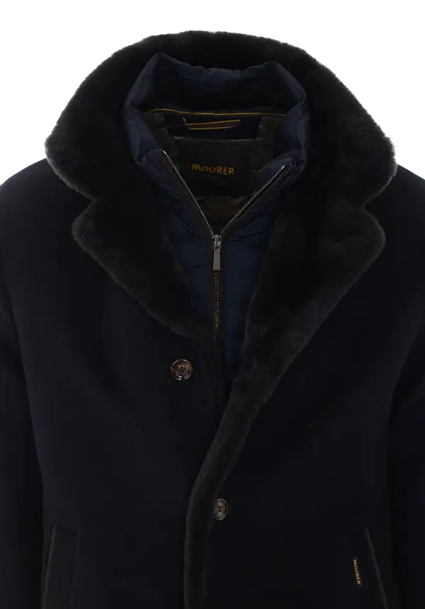 MOORER Long Sleeve Jacket With Collar