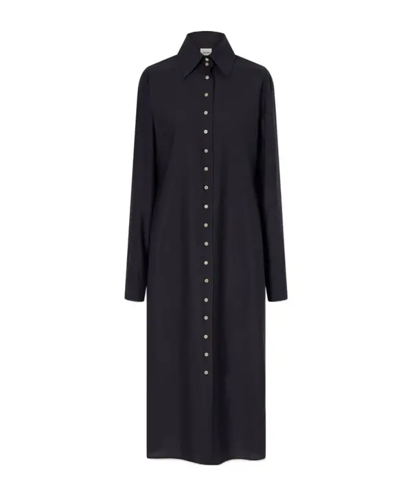 Khaite Classic Collar Shirt Dress
