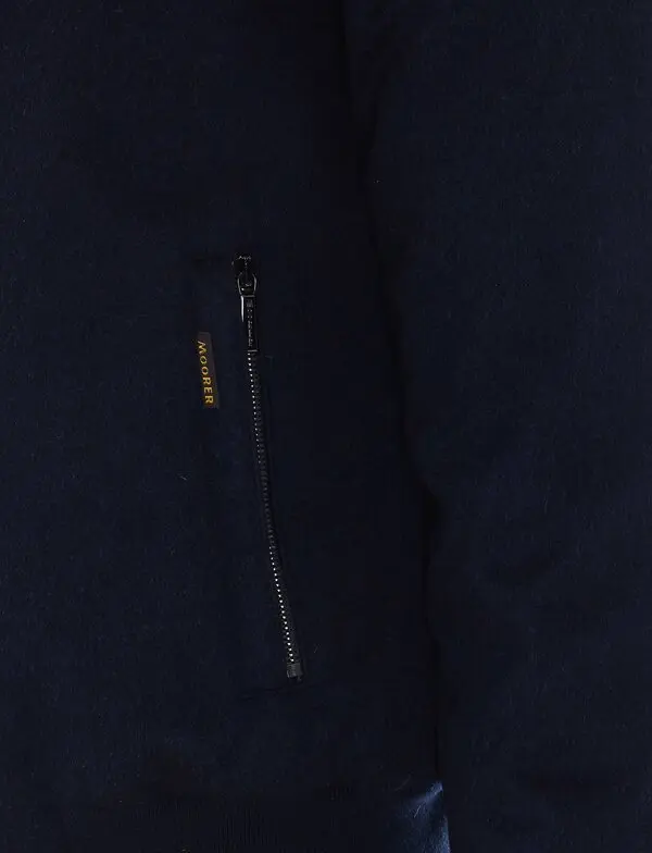 MOORER Long Sleeve Hooded Zip-up Jacket