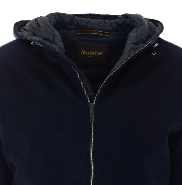 MOORER Long Sleeve Hooded Zip-up Jacket
