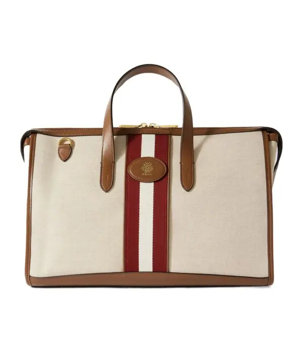 Bally Beige Canvas Tote Bag