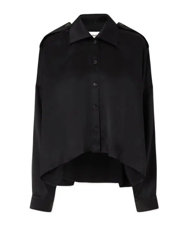 Khaite Casual Cropped Shirt - Black