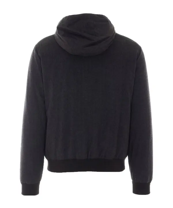 MOORER Long-sleeve Zip-up Hooded Jacket