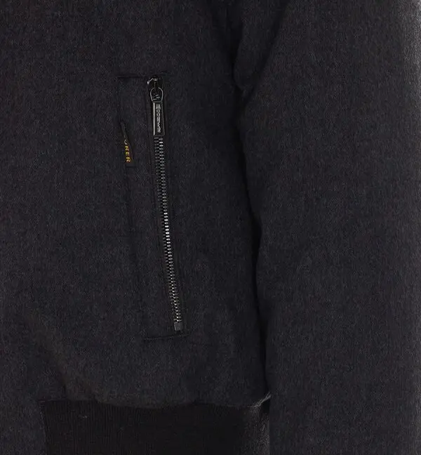 MOORER Long-sleeve Zip-up Hooded Jacket