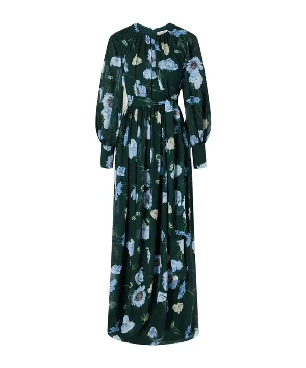 Erdem Dark Floral Maxi Dress
