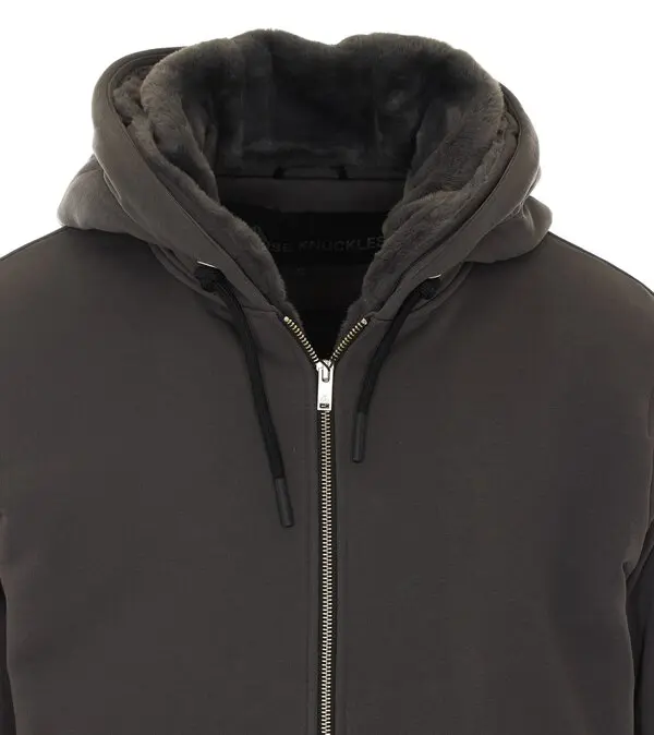 Moose Knuckles Logo-plaque Drawstring Zipped Hoodie