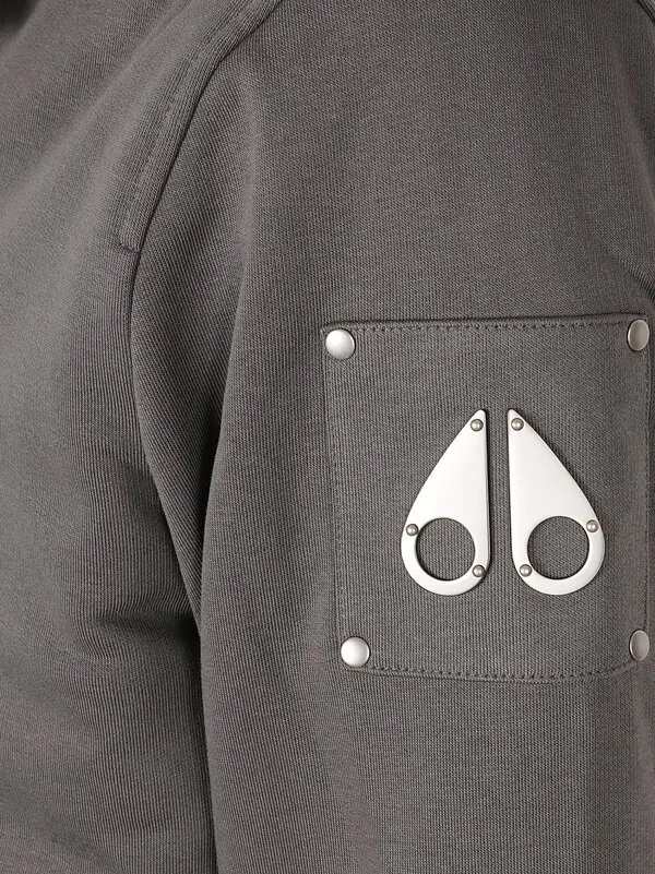 Moose Knuckles Logo-plaque Drawstring Zipped Hoodie