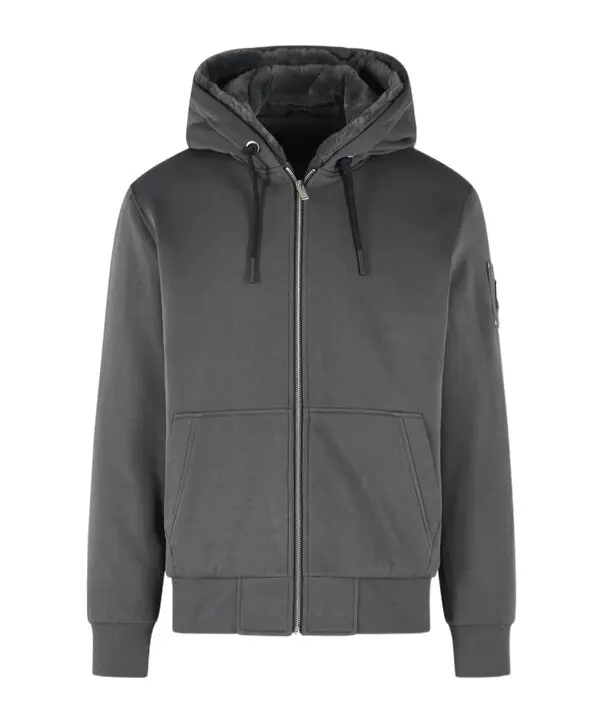 Moose Knuckles Logo-plaque Drawstring Zipped Hoodie