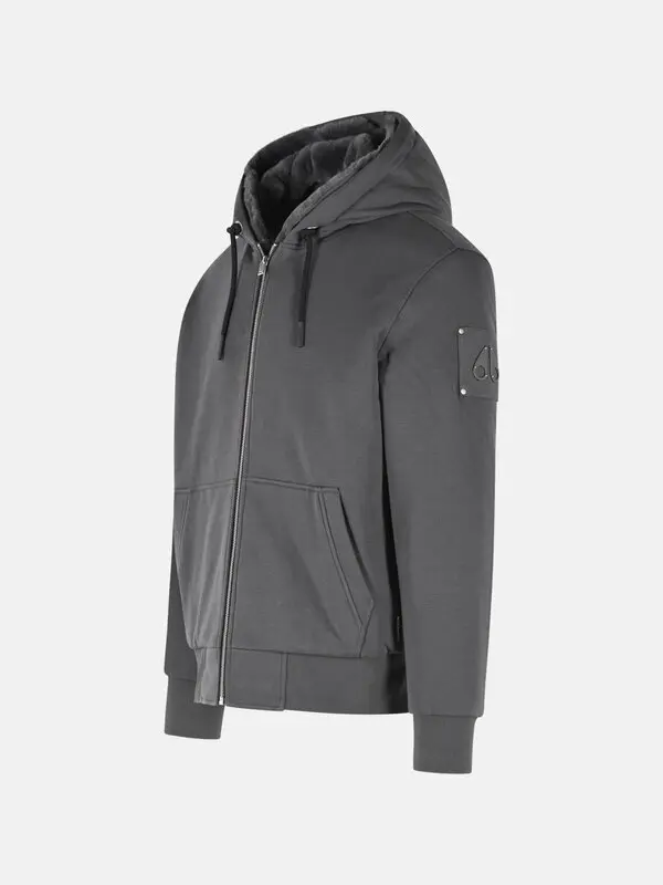 Moose Knuckles Logo-plaque Drawstring Zipped Hoodie