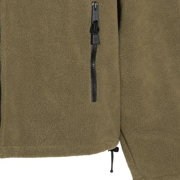 Miu Miu Fleece Zip-up Jacket With Embroidered Logo - Forest Green