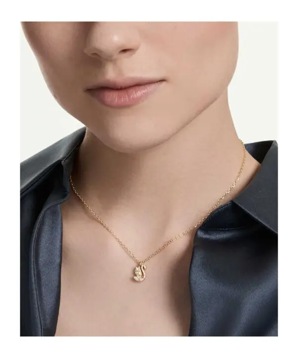 SWAROVSKI Swan Motif Crystal Pendant Necklace