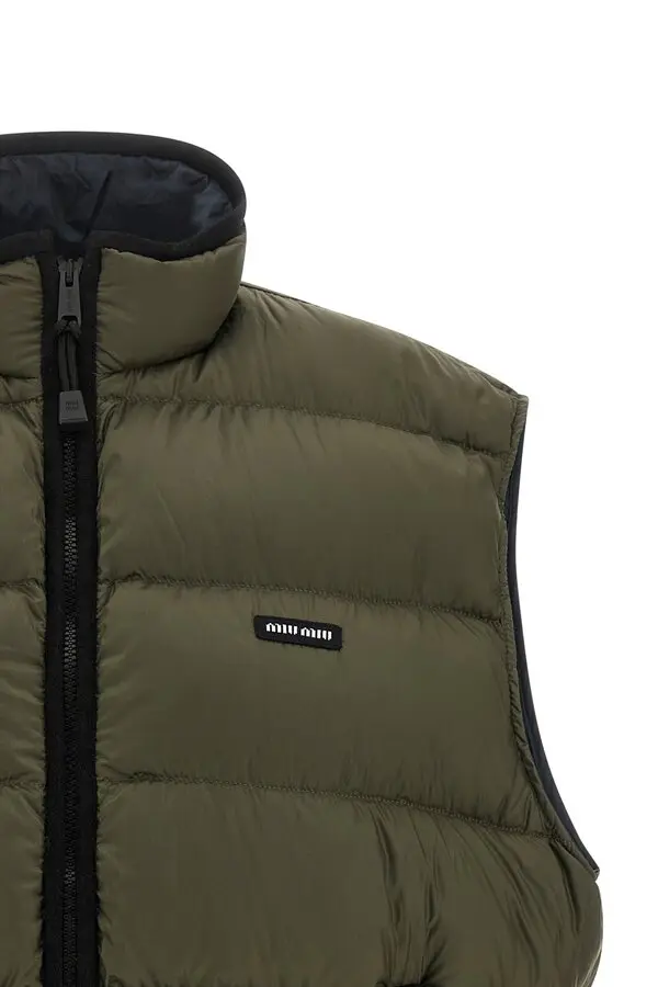Miu Miu Padded Light Pongé Vest