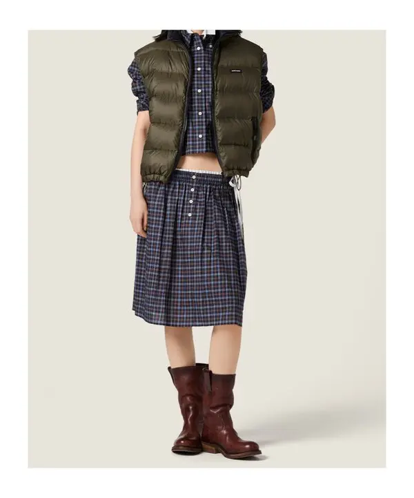 Miu Miu Padded Light Pongé Vest