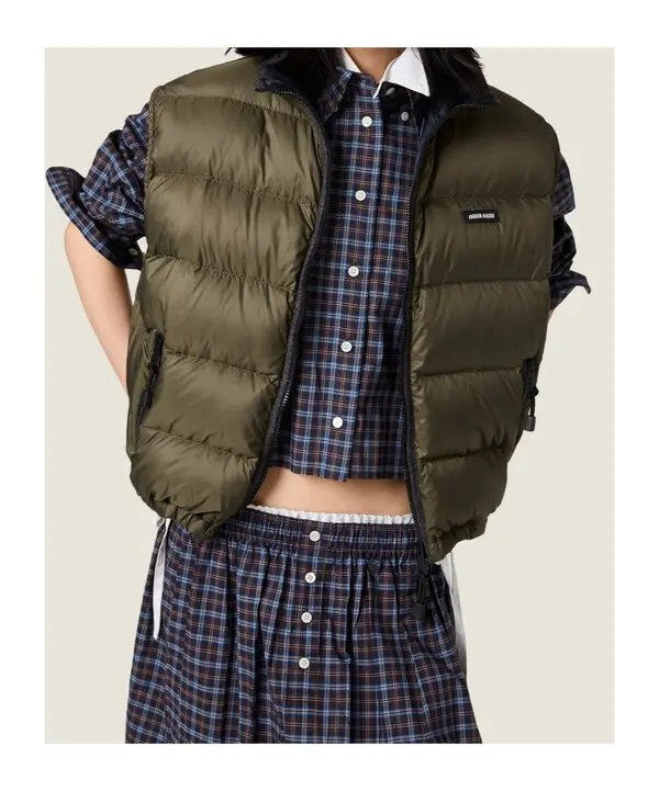 Miu Miu Padded Light Pongé Vest