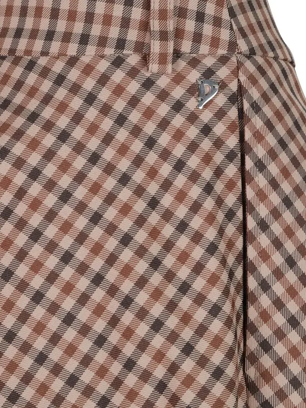 DONDUP Checked Zipped Skirt