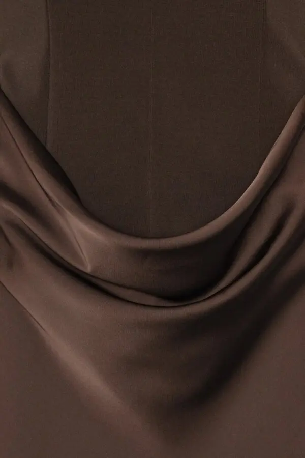 ROTATE BY BIRGER CHRISTENSEN Capsleeve Draped Maxi