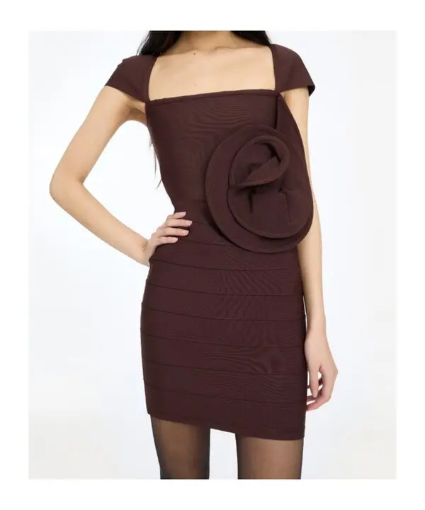 ROTATE BY BIRGER CHRISTENSEN Rose Cap-sleeve Mini Dress