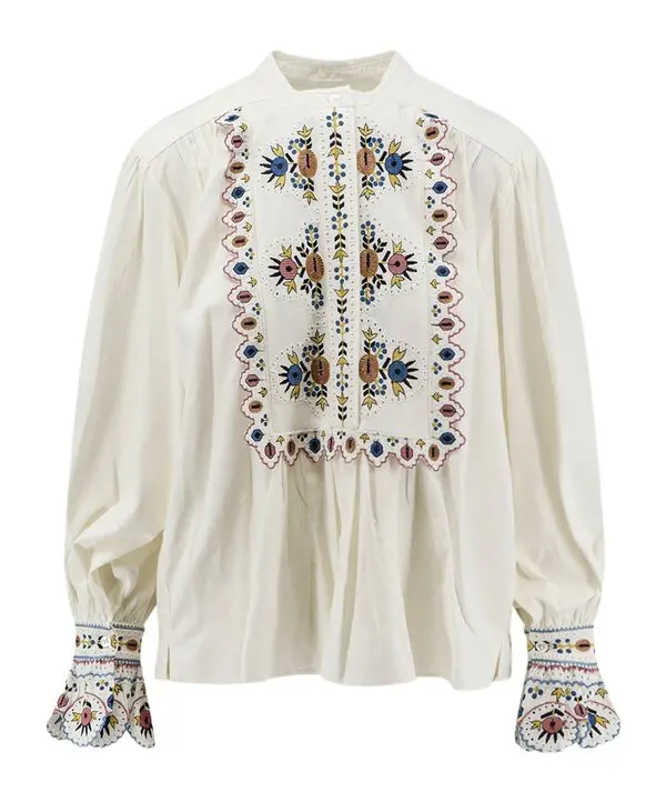 Isabel Marant Étoile Monique Embroidered Blouse - White