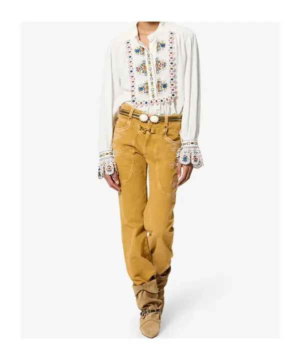 Isabel Marant Étoile Monique Embroidered Blouse - White