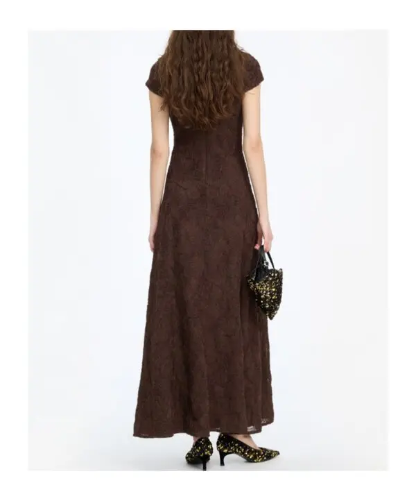 ROTATE BY BIRGER CHRISTENSEN Flower-mesh Sleeveless Maxi Dress