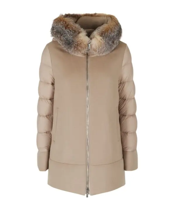 MOORER Long-sleeve Hooded Padded Jacket