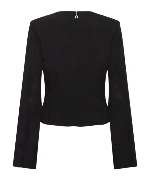 ROTATE BY BIRGER CHRISTENSEN Draped Long Sleeve Blouse