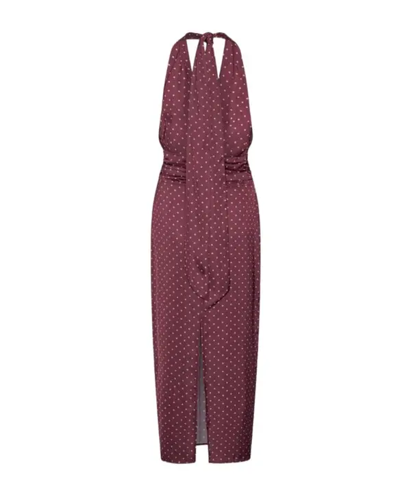 ROTATE BY BIRGER CHRISTENSEN Dot Halterneck Scarf Dress