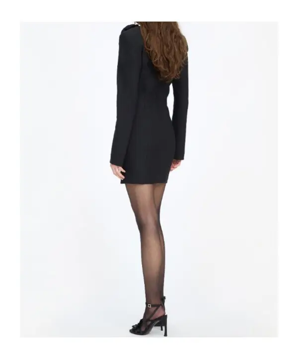ROTATE BY BIRGER CHRISTENSEN Crepe Mini Long Sleeve Dress With Floral Detail