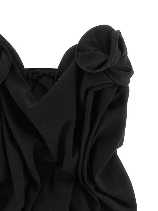 Magda Butrym Minimal Off-shoulder Bustier With Floral Detail