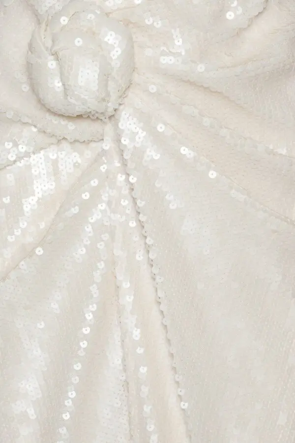 ROTATE BY BIRGER CHRISTENSEN Sequins Knot Skirt