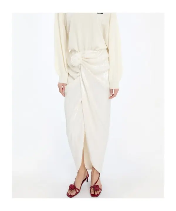 ROTATE BY BIRGER CHRISTENSEN Sequins Knot Skirt