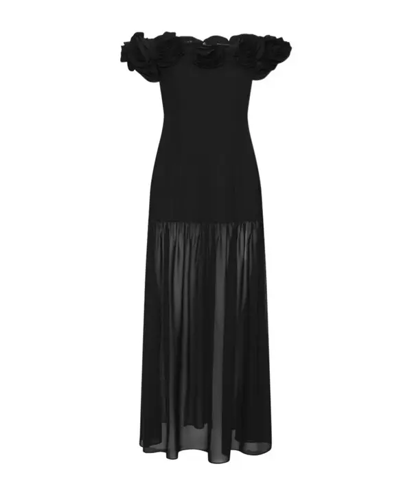 ROTATE BY BIRGER CHRISTENSEN Crepe Maxi Flower Dress