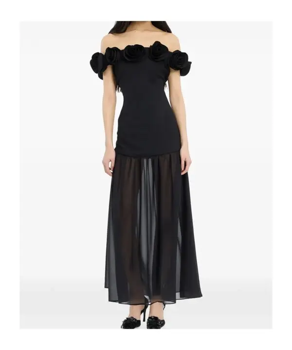 ROTATE BY BIRGER CHRISTENSEN Crepe Maxi Flower Dress