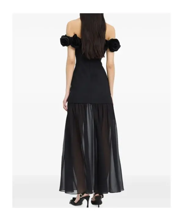 ROTATE BY BIRGER CHRISTENSEN Crepe Maxi Flower Dress