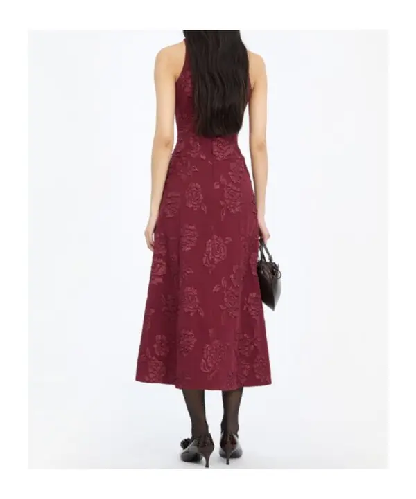 ROTATE BY BIRGER CHRISTENSEN Jacquard Flared Dress