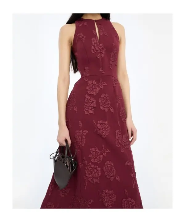 ROTATE BY BIRGER CHRISTENSEN Jacquard Flared Dress