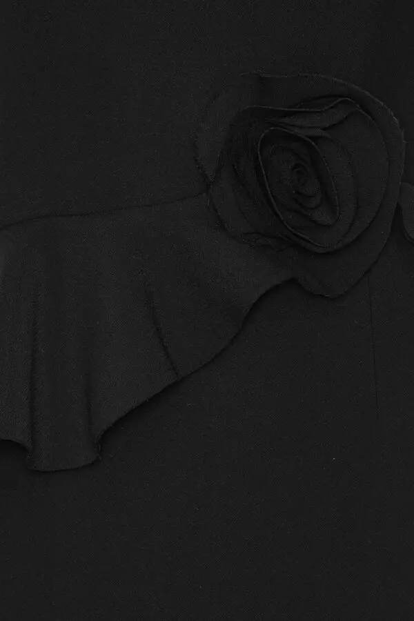 ROTATE BY BIRGER CHRISTENSEN Long Flower Strapless Dress
