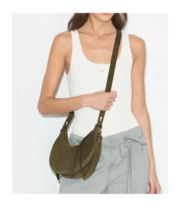 Tory Burch Romy Suede Half Moon Bag