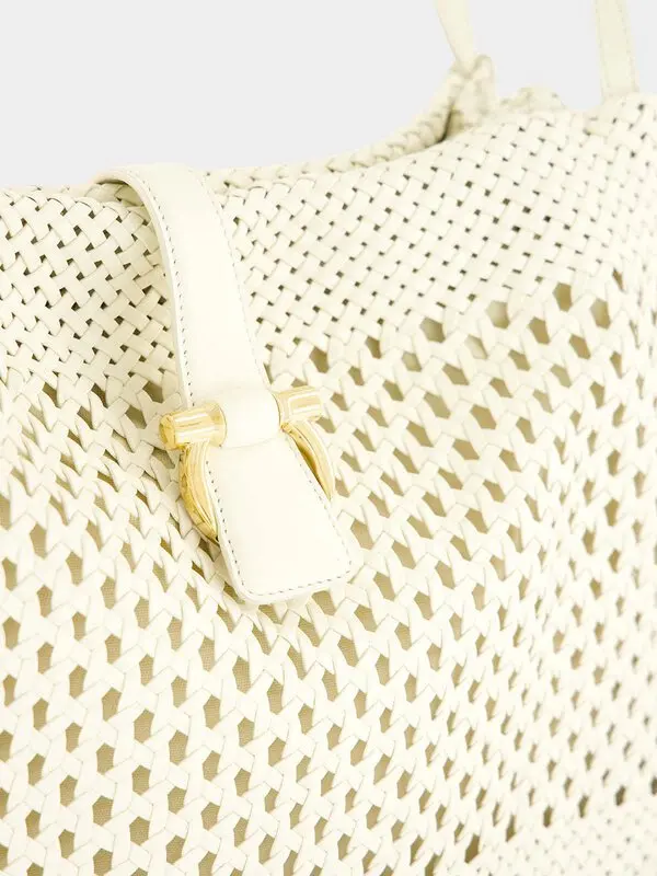 FERRAGAMO Large Woven Tote Bag
