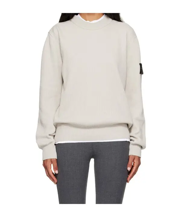 Stone Island Long Sleeve Logo Patch Sweatshirt