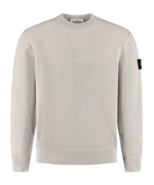 Stone Island Long Sleeve Logo Patch Sweatshirt - Sand