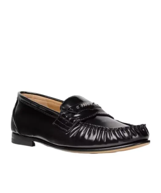 Fendi Scrunch Leather Loafers
