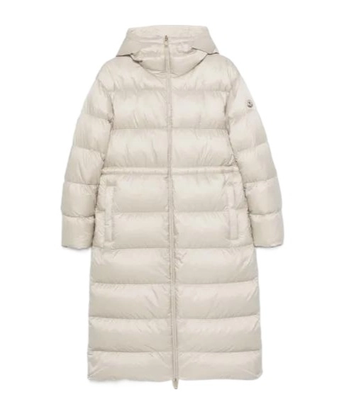 Moncler Long-sleeved Hooded Cotton Jacket - Beige