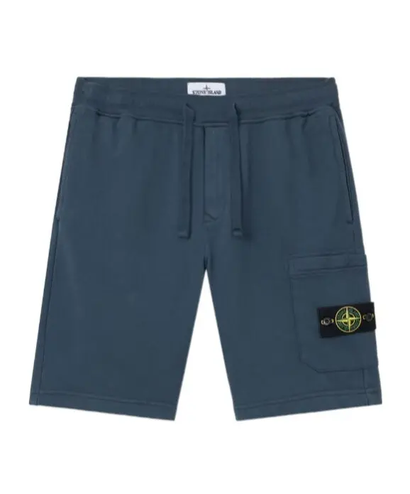 Stone Island Regular-fit Jogger Shorts With Cargo Pocket - Slate Blue