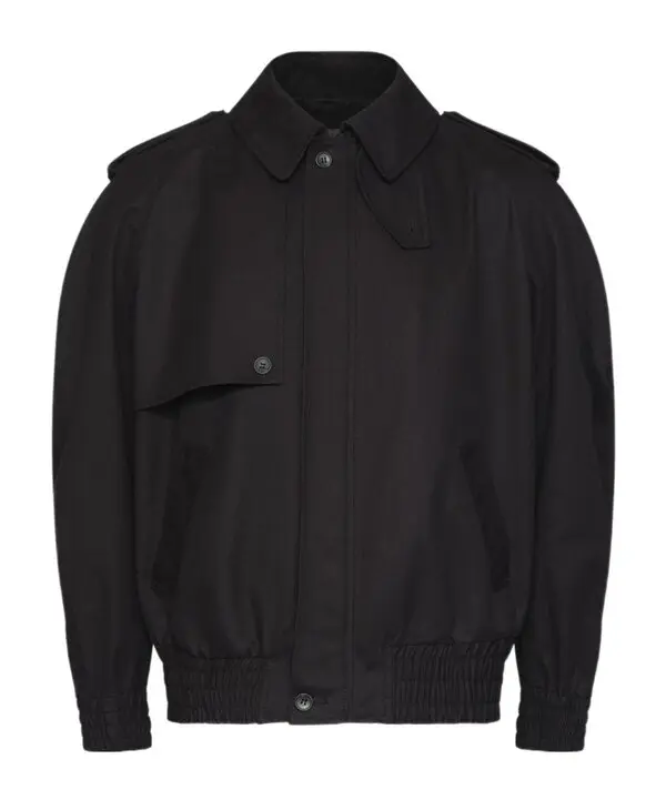 MAISON MARGIELA Cotton Twill Bomber Jacket - Black