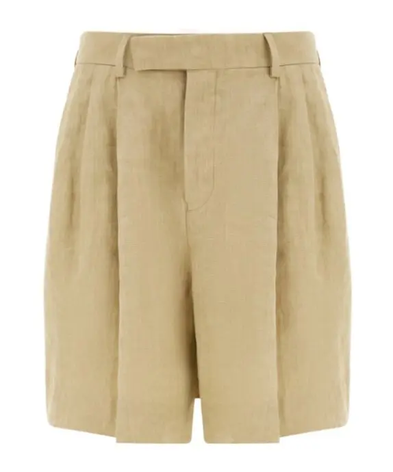 FERRAGAMO Linen Bermuda Short
