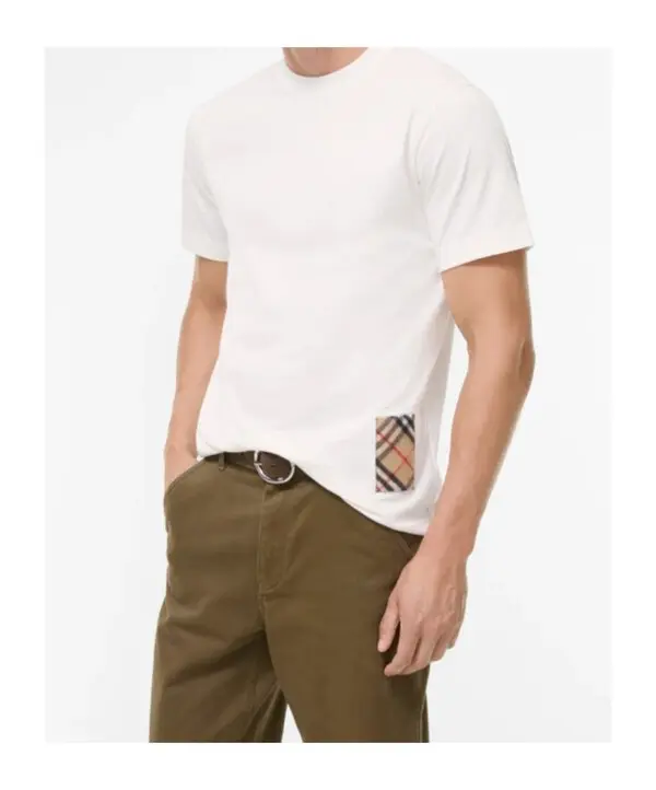 Burberry Check Patch Crewneck T-shirt