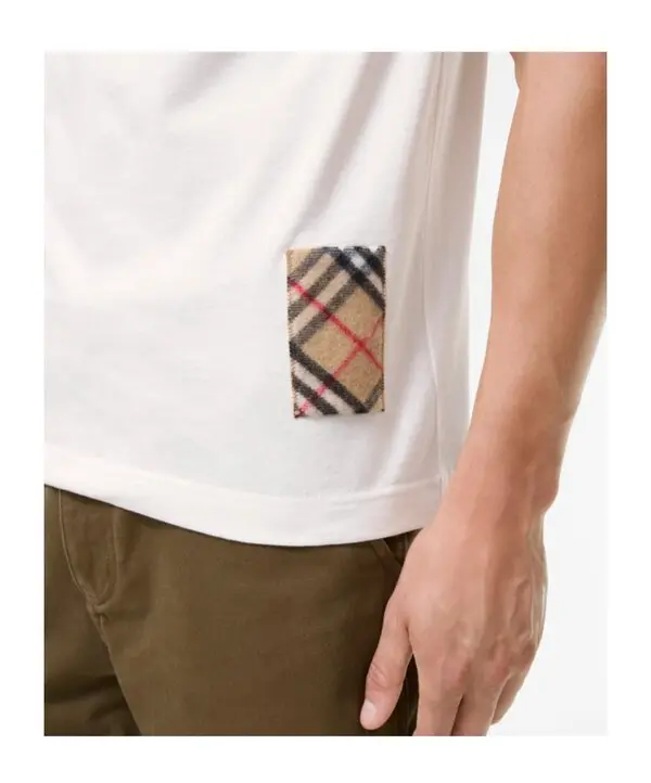 Burberry Check Patch Crewneck T-shirt