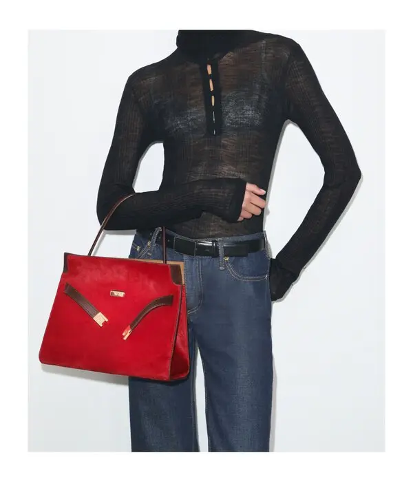Tory Burch Lee Radziwill Small Shoulder Bag - Red