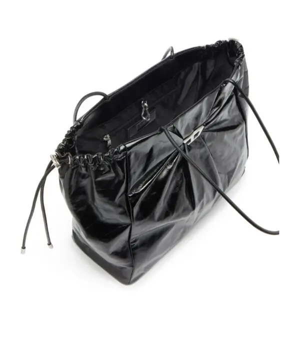 DIESEL® Scrunch-d Drawstring Shoulder Bag - Black
